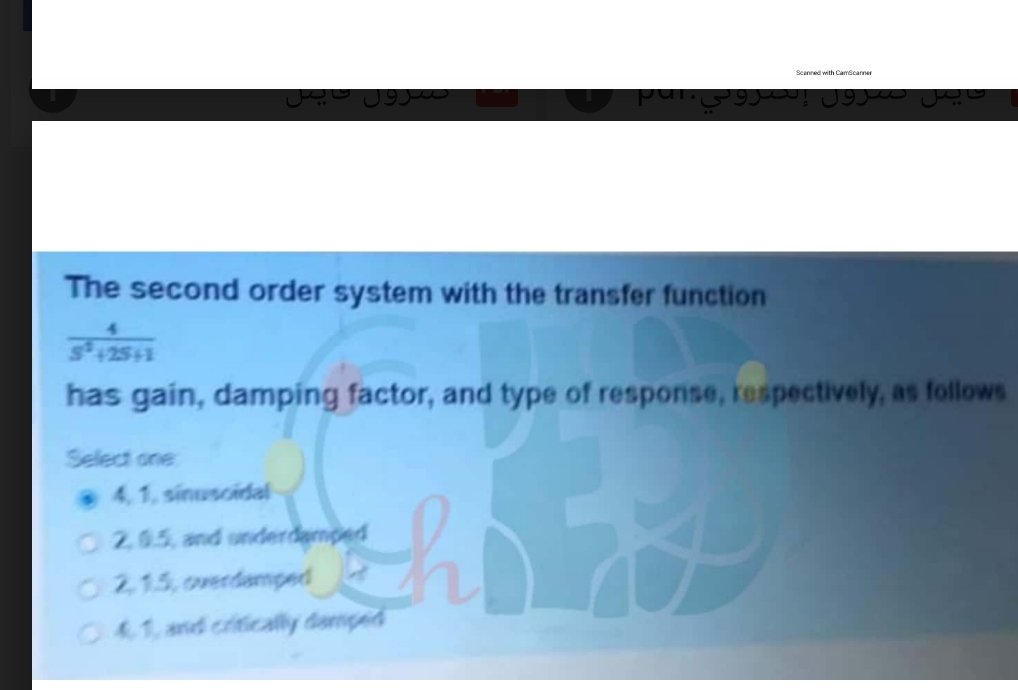 Solved Scenred muth CanscarnerThe second order system with | Chegg.com