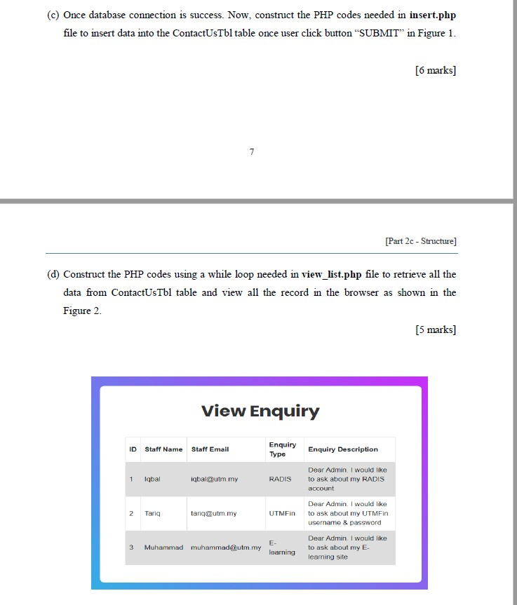 Solved Question 5 [20 Marks] Answer all the questions 5. The | Chegg.com