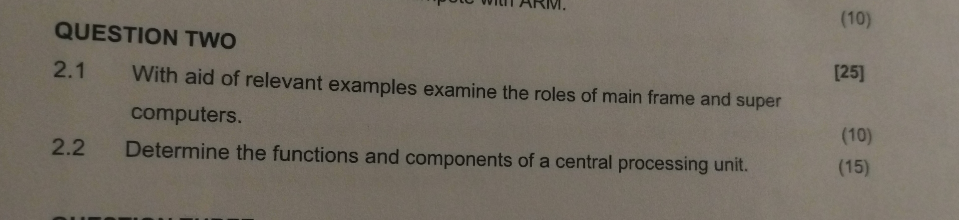 Solved QUESTION TWO(10)2.1 ﻿With aid of relevant examples | Chegg.com