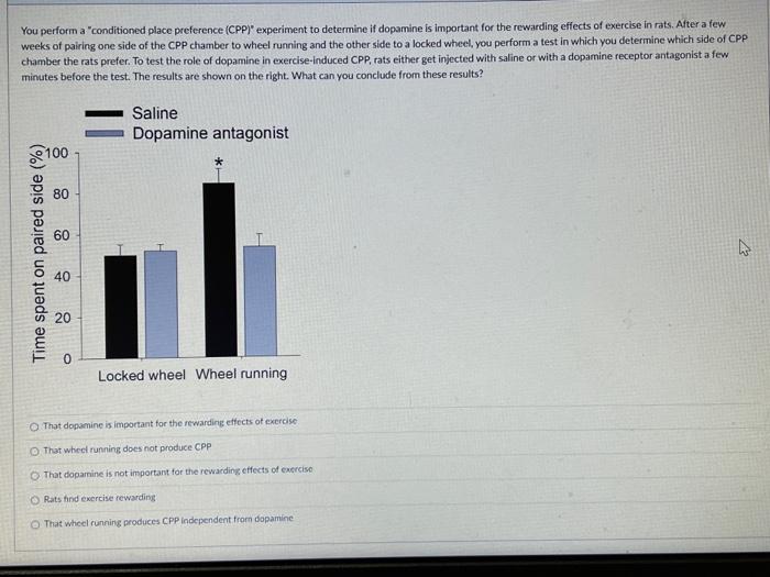 Solved You perform a "conditioned place preference (Cpp)" | Chegg.com