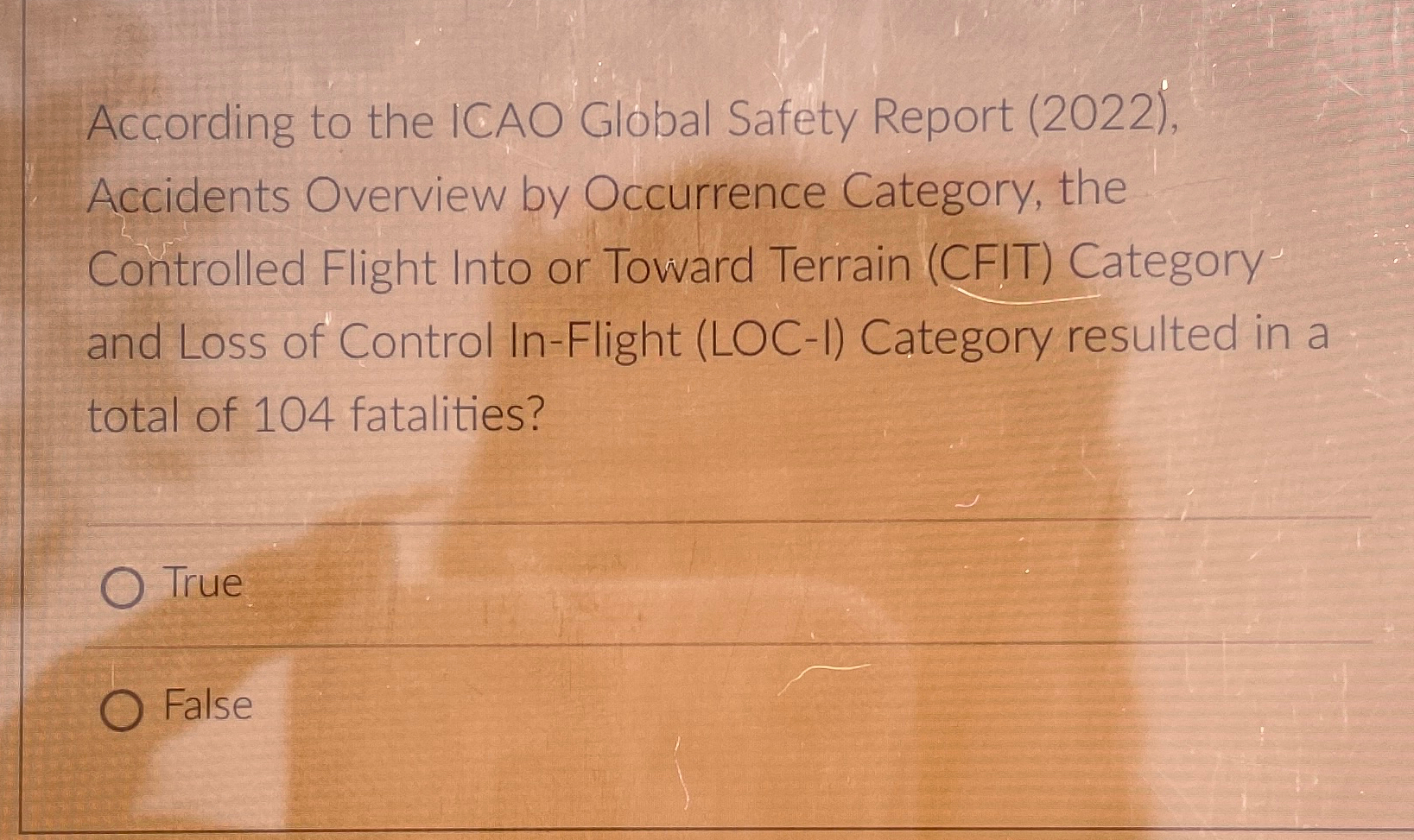 According to the ICAO Global Safety Report (2022), | Chegg.com