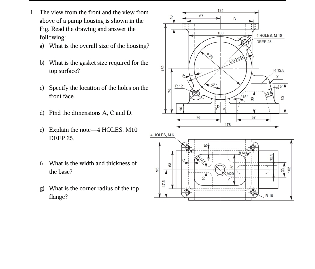 Solved The view from the front and the view fromabove of a | Chegg.com