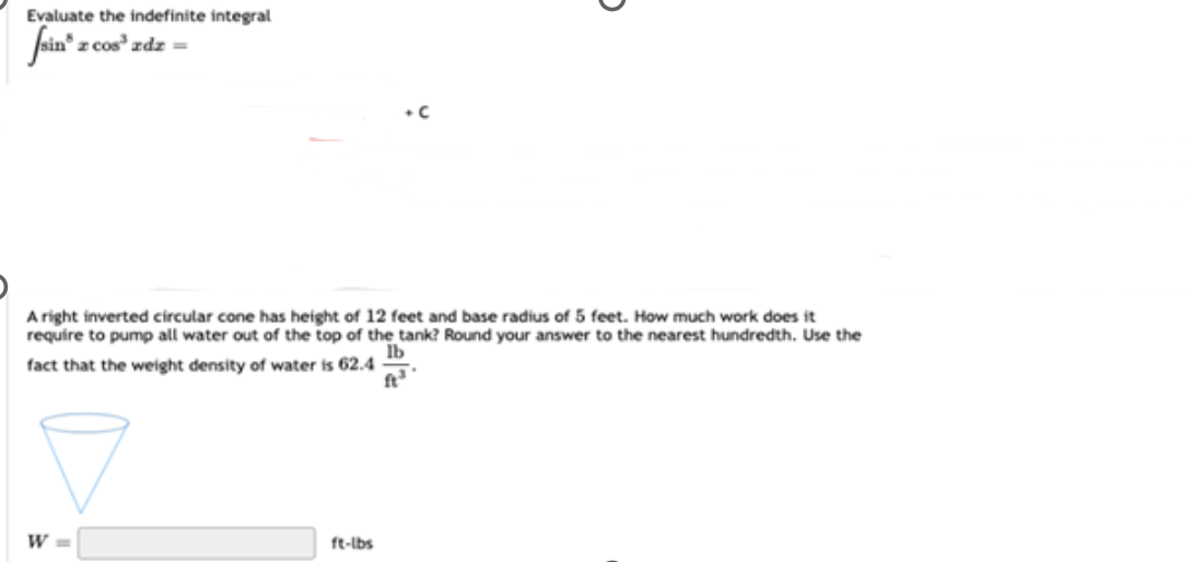 Solved A right inverted circular cone has height of 12 ﻿feet | Chegg.com