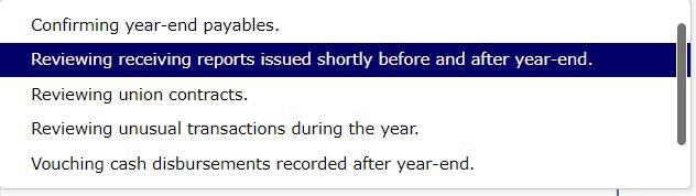 Solved Audit Procedure 2 3 Listed below are types of errors | Chegg.com