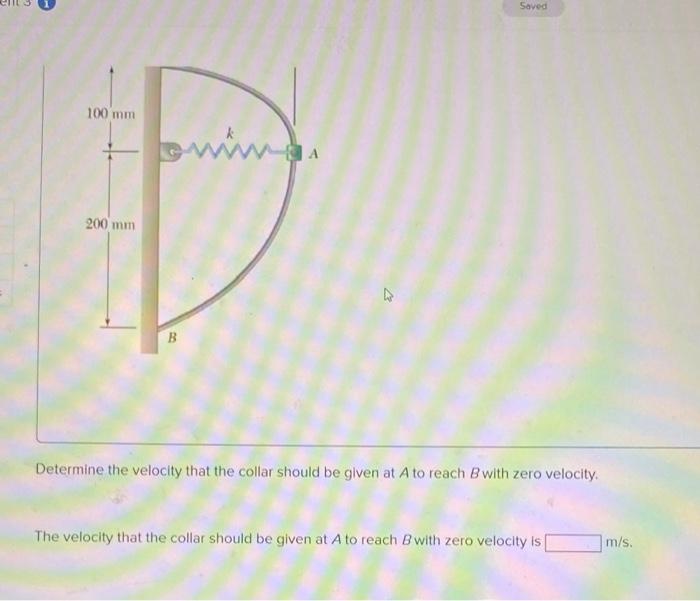 Solved A 500-g collar can slide without friction on the | Chegg.com