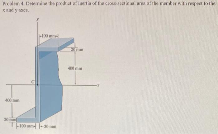 Solved Problem 4. Deternine the product of inertia of the | Chegg.com