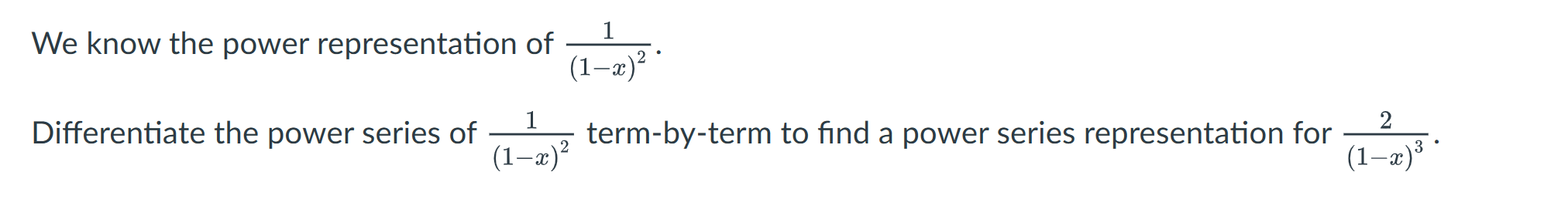 Solved We know the power representation of | Chegg.com