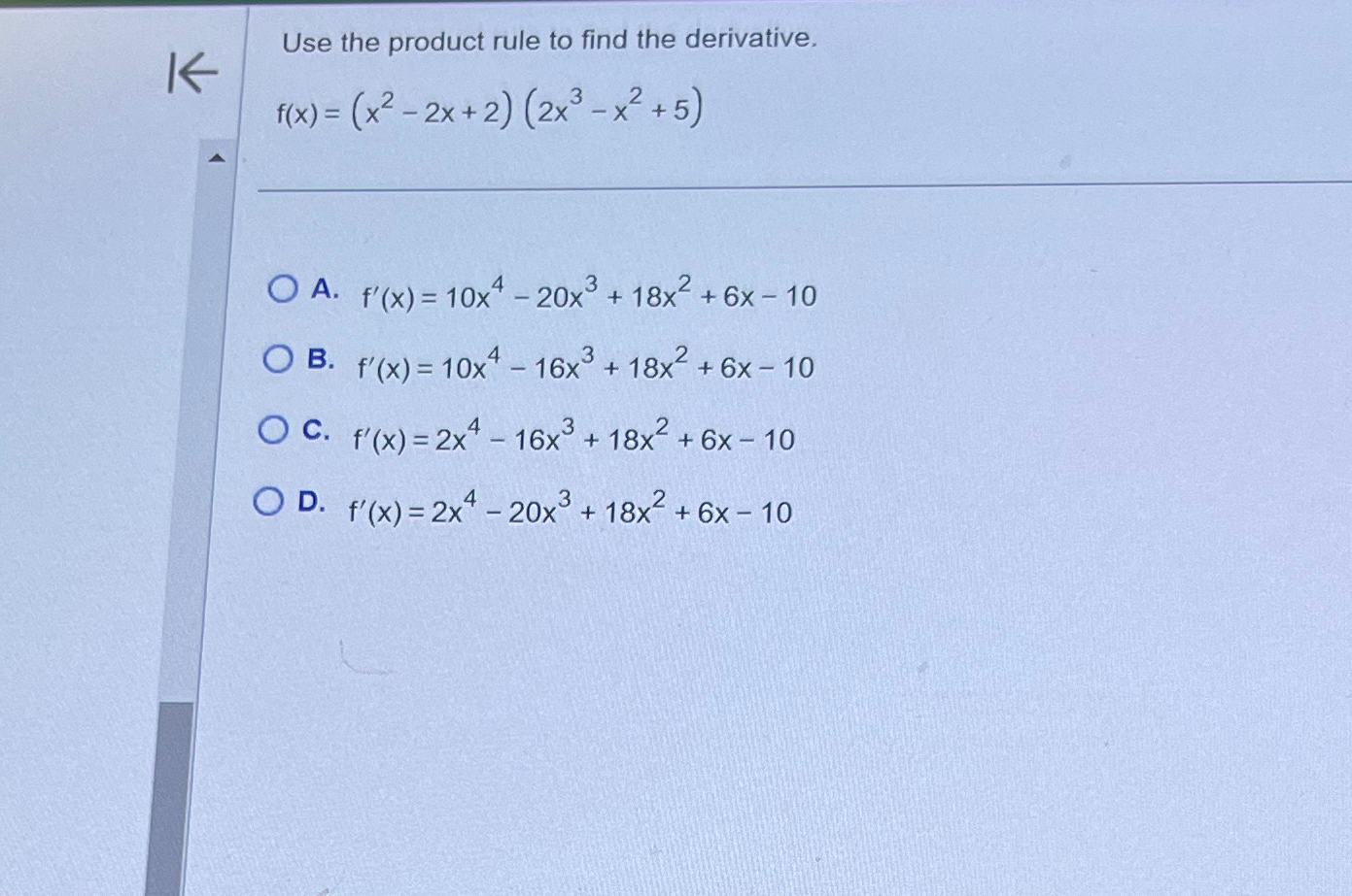 Solved Use the product rule to find the | Chegg.com
