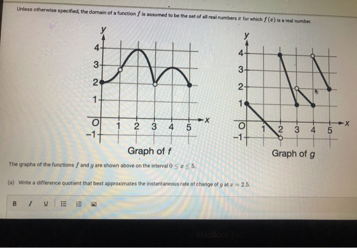 Solved Unless otherwise specified, the domain of a function | Chegg.com