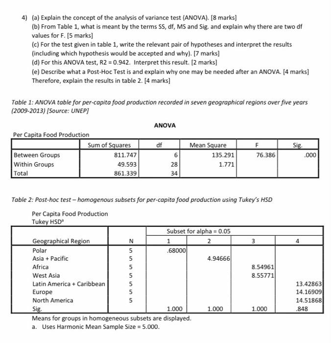 4) (a) Explain the concept of the analysis of | Chegg.com