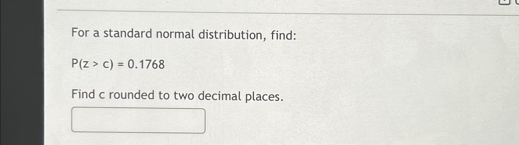 Solved For a standard normal distribution, | Chegg.com