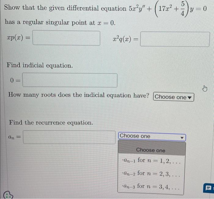 Solved Show that the given differential equation | Chegg.com