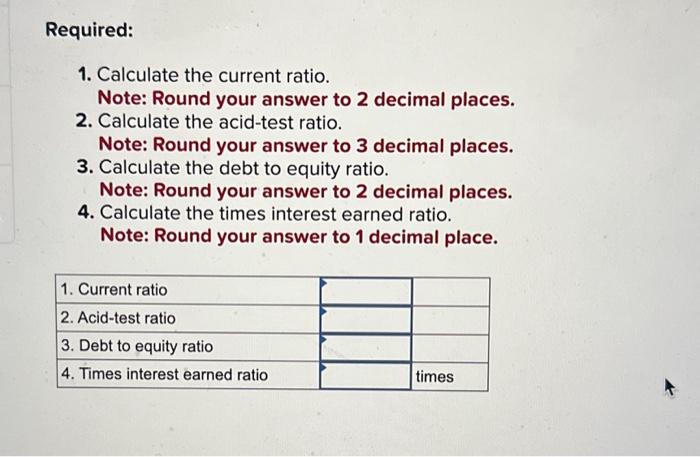 Solved Exercise 3-16 (Static) Calculating ratios [LO3-8] The | Chegg.com