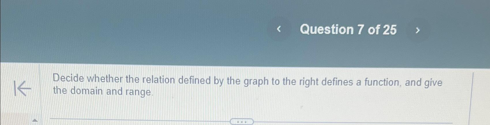 Question 7 ﻿of 25Decide whether the relation defined | Chegg.com