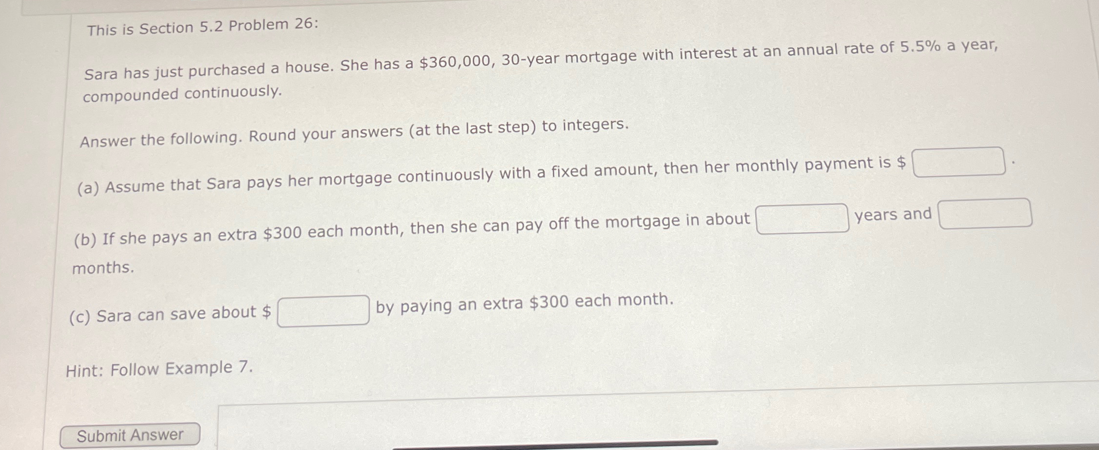 Solved This is Section 5.2 ﻿Problem 26:Sara has just | Chegg.com