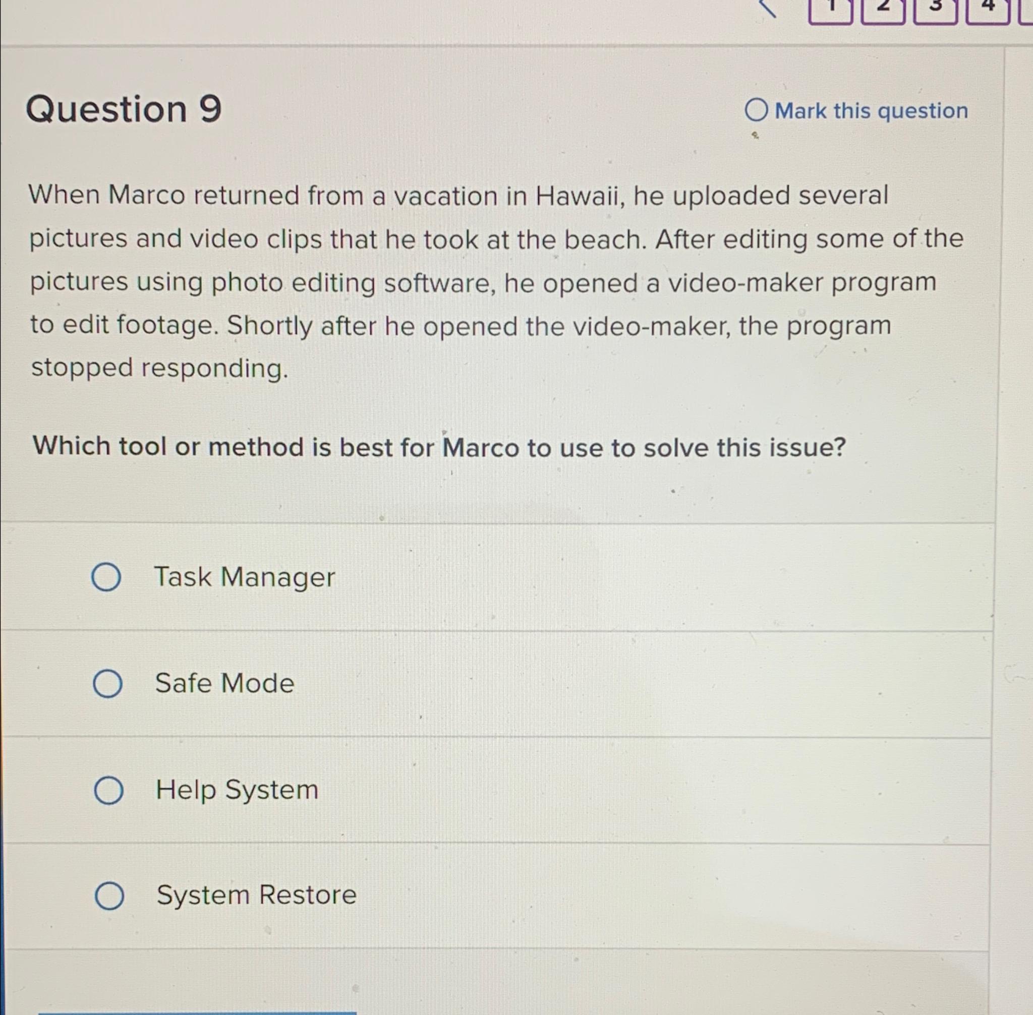 Solved Question 9Mark this questionWhen Marco returned from | Chegg.com