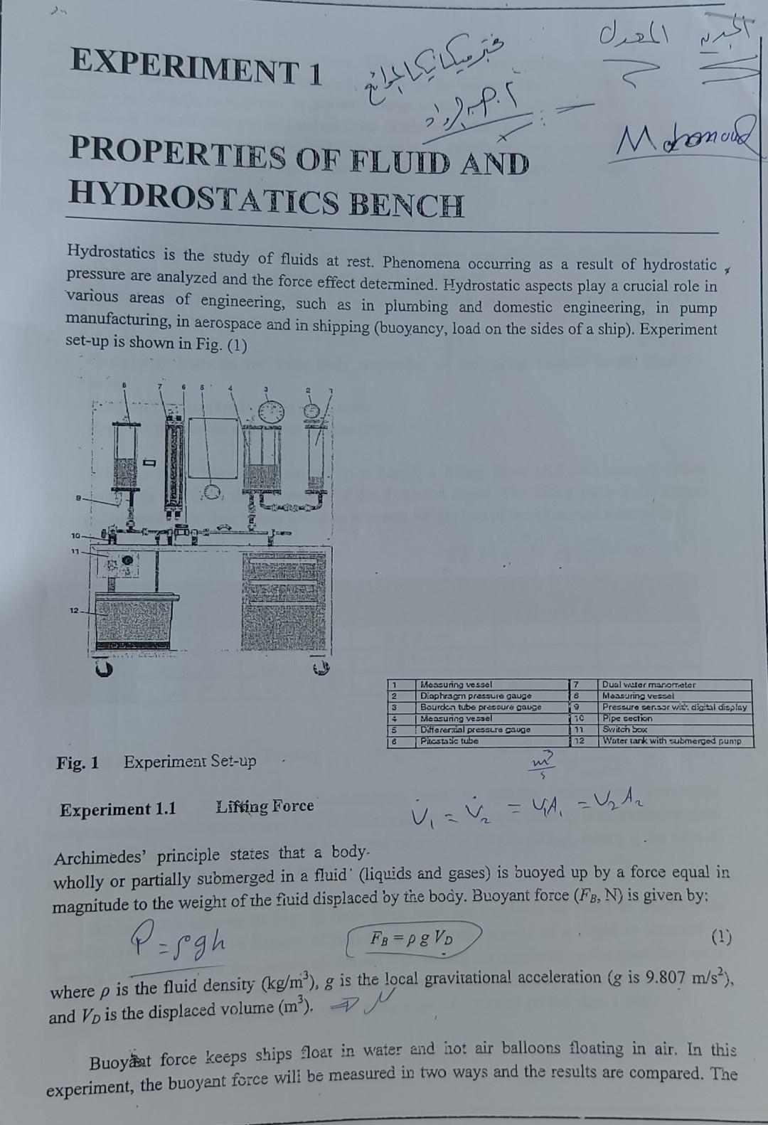 Hydrostatics is the study of fluids at rest. | Chegg.com