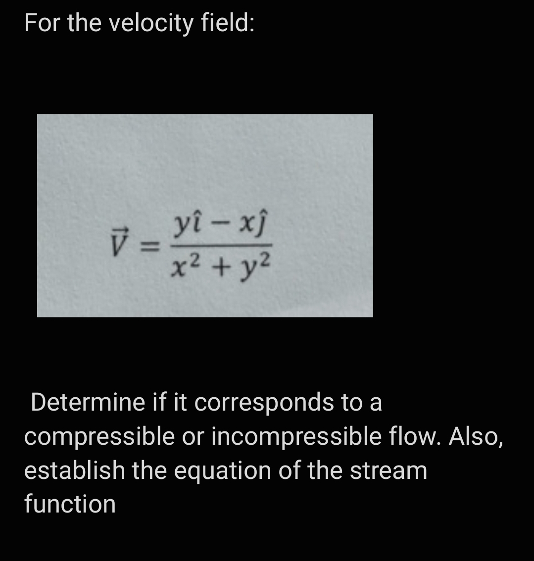 Solved For the velocity | Chegg.com