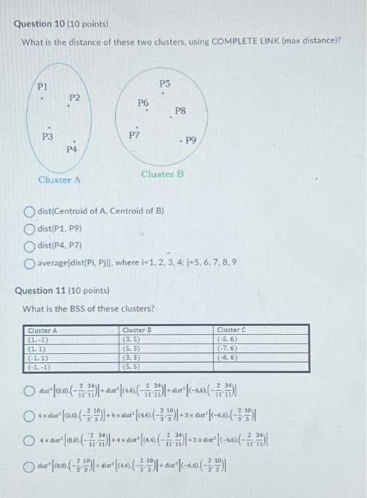 Solved Question 10 (10 points) What is the distance of these | Chegg.com