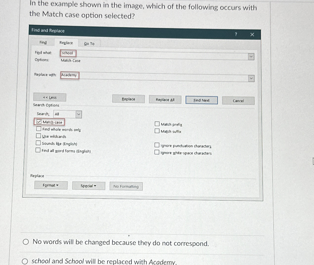 Solved In the example shown in the image, which of the | Chegg.com