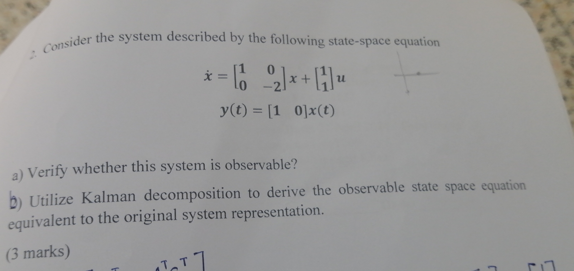 Solved Consider The System Described By The Following