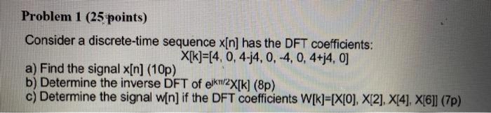 Solved Problem 1 (25 points) Consider a discrete-time | Chegg.com
