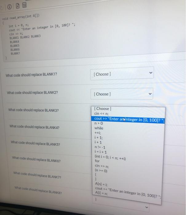 Solved Complete the code for read_array() which reads ints | Chegg.com