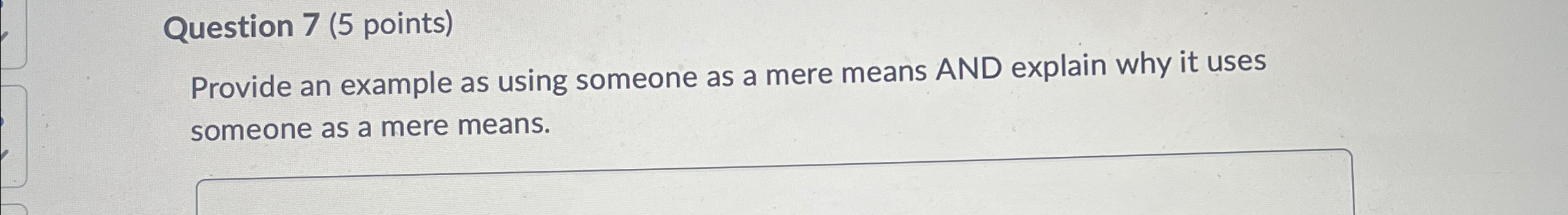 Solved Question 7 (5 ﻿points)Provide an example as using | Chegg.com