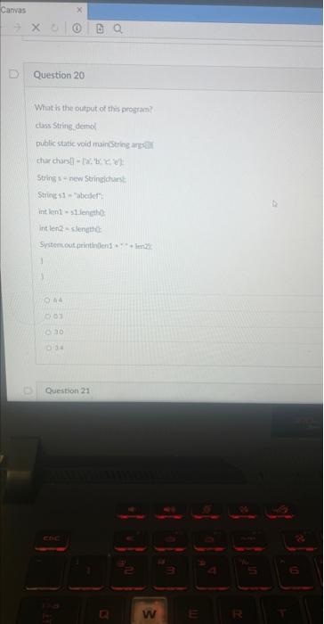 Solved What is the outpot of this program? clss string | Chegg.com
