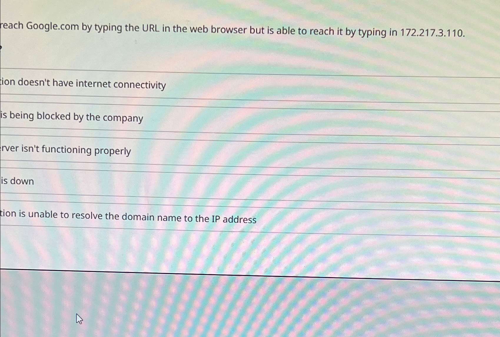 Solved reach Google.com by typing the URL in the web browser | Chegg.com