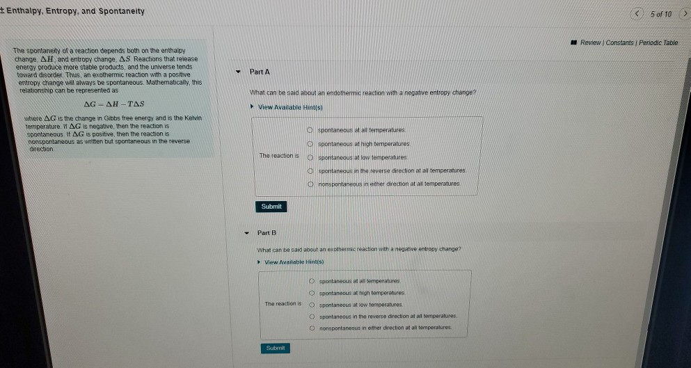 Solved Interactive Worked Example: Calculating Entropy | Chegg.com