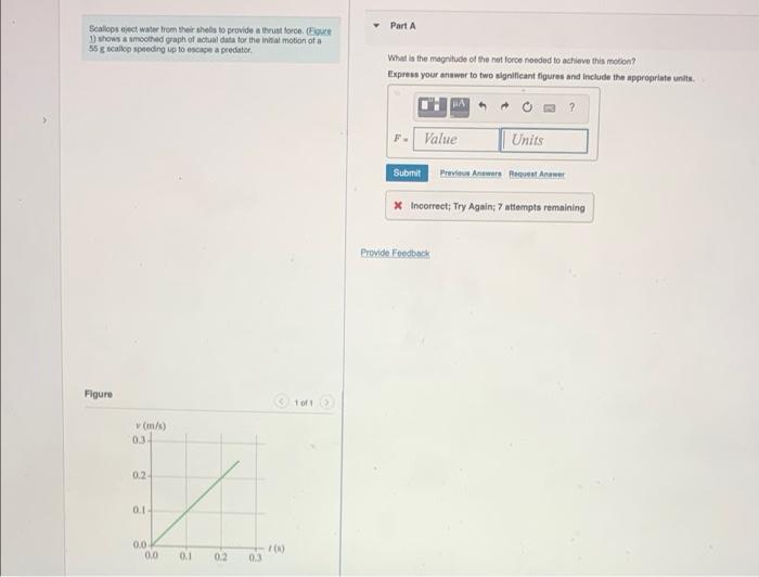 Solved Part A Scallops eject water from their shells to | Chegg.com