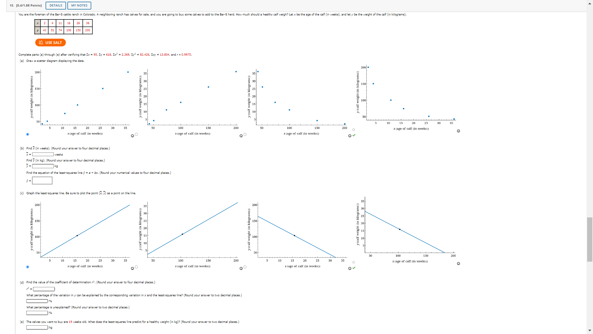 Solved 1Complete parts (a) ﻿through (e) ﻿after verifying | Chegg.com