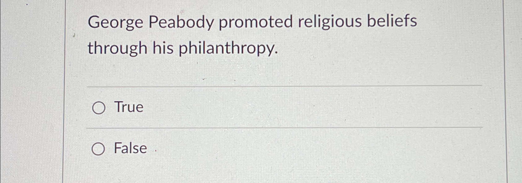 Solved George Peabody promoted religious beliefs through his | Chegg.com