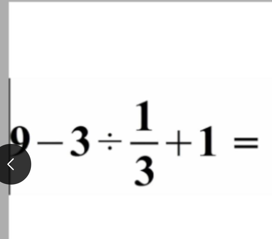 Solved 9-3÷13+1= | Chegg.com