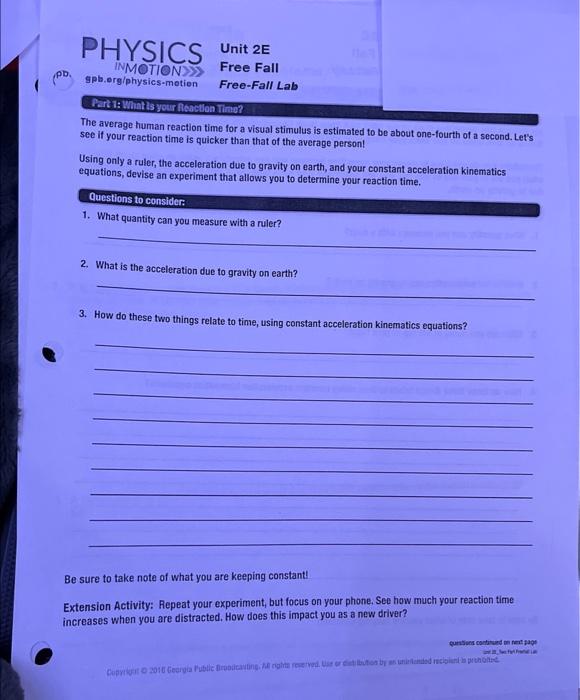 The average human reaction time for a visual stimulus | Chegg.com