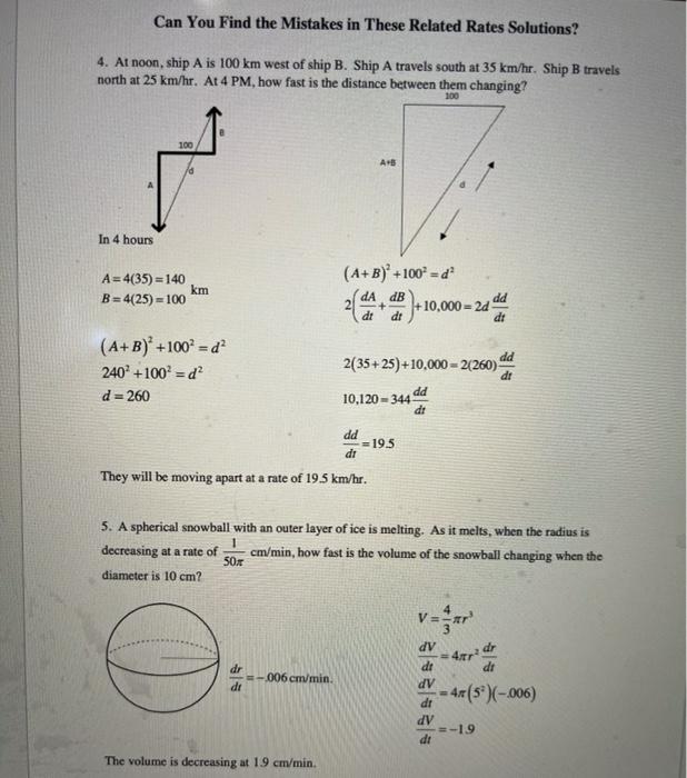 Solved Related Rates Activity Desription Sketch Find Given | Chegg.com