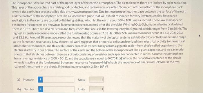 Solved The ionosphere is the ionized part of the upper layer | Chegg.com