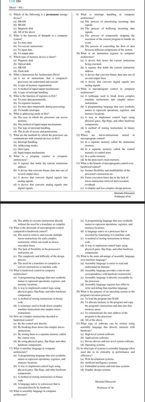 I just want you to choose the correct answer in | Chegg.com