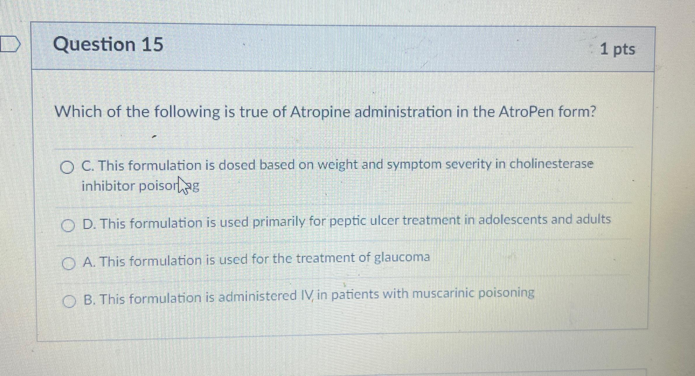Solved Question 151 ﻿ptsWhich of the following is true of | Chegg.com