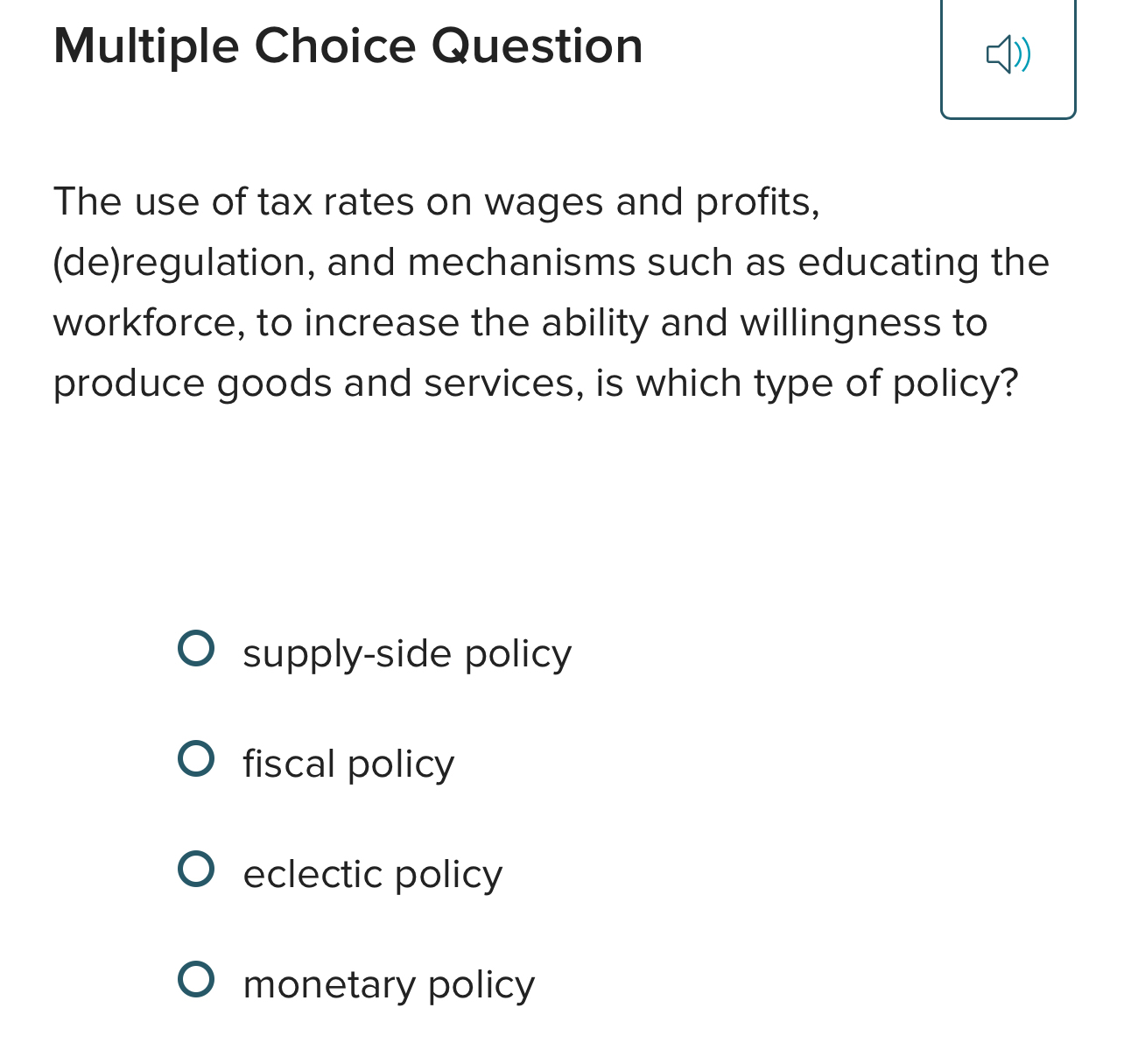 Solved Multiple Choice QuestionThe use of tax rates on wages | Chegg.com