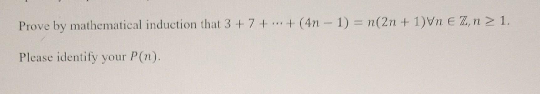 Solved Prove by mathematical induction that | Chegg.com