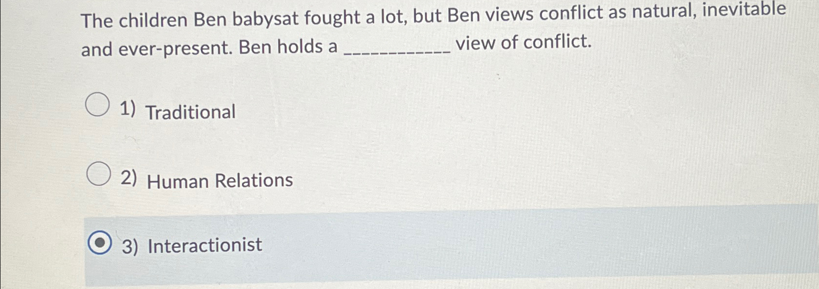 Solved The children Ben babysat fought a lot, but Ben views | Chegg.com