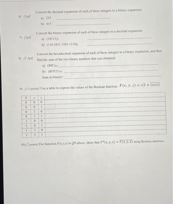 Solved 6 Tipt Convert The Decimal Expansion Of Cach Of