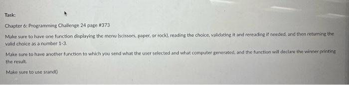 Solved Task: Chapter 6: Programming Challenge 24 page #373 | Chegg.com Solved Task: Chapter 6: Programming Challenge 24 page #373 | Chegg.com