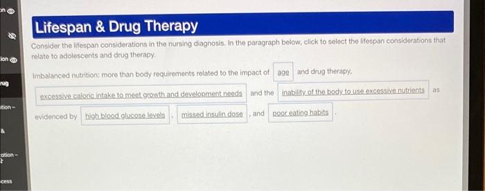 Solved Consider the lifespan considerations in the nursing | Chegg.com