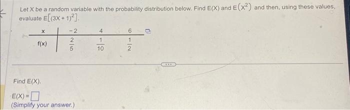 Solved Let X be a random variable with the probability | Chegg.com
