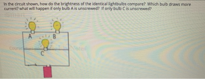 Solved In the circuit shown, how do the brightness of the | Chegg.com