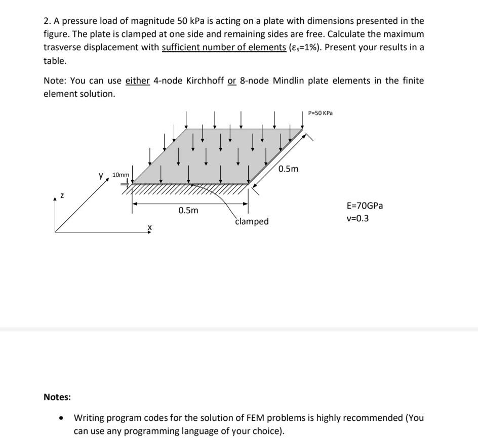 Solved finite element methods. you can use | Chegg.com