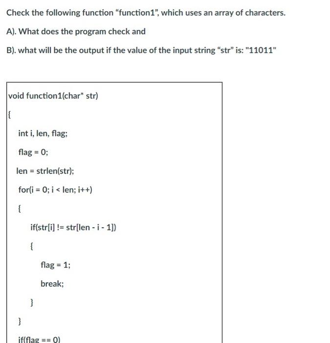 Solved Check the following function "function1", which uses | Chegg.com